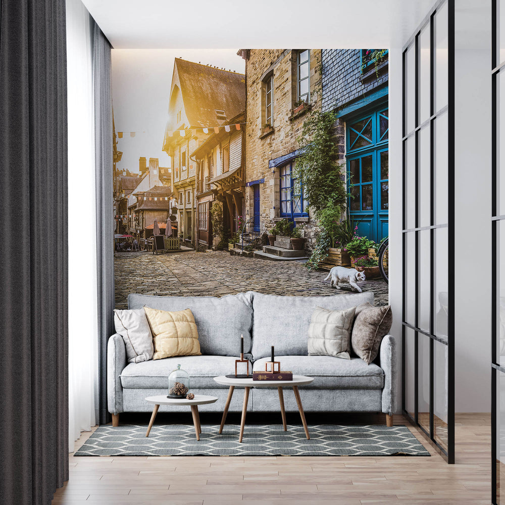 Rustiek steegje - LW00365 - Behang.nl