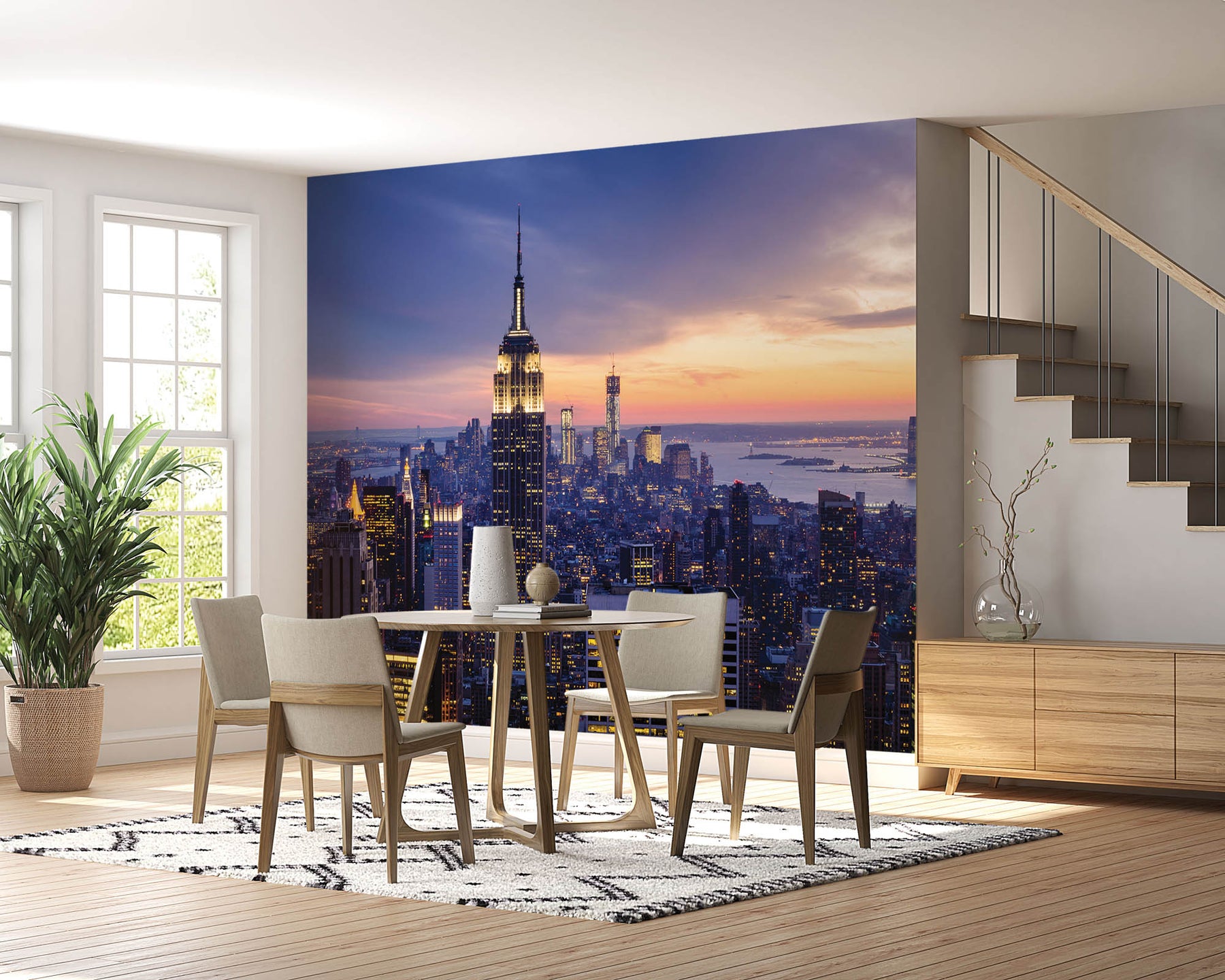 Zonsondergang new York - LW00305 - Behang.nl